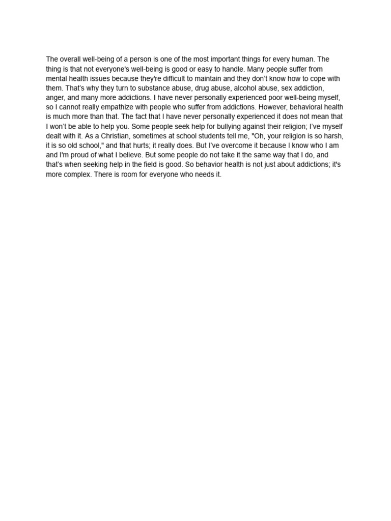 Understanding Behavioral Health | PDF