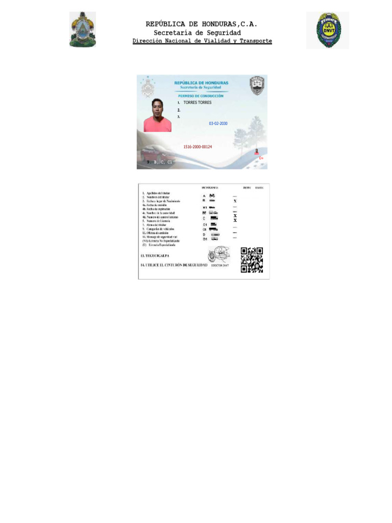 Licencia de Conducir Honduras | PDF