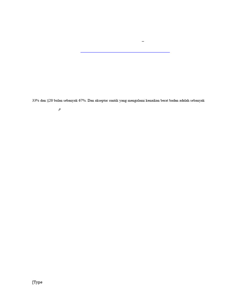 Hubungan Penggunaan Kontrasepsi KB Suntik 3 BulanTerhadap Kenaikan Berat Badan | PDF