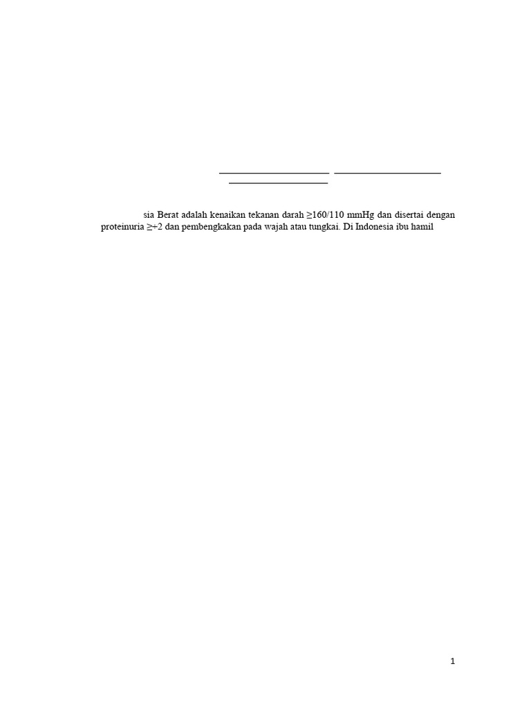 Asuhan Kebidanan Preeklamsia Berat Ny. L | PDF