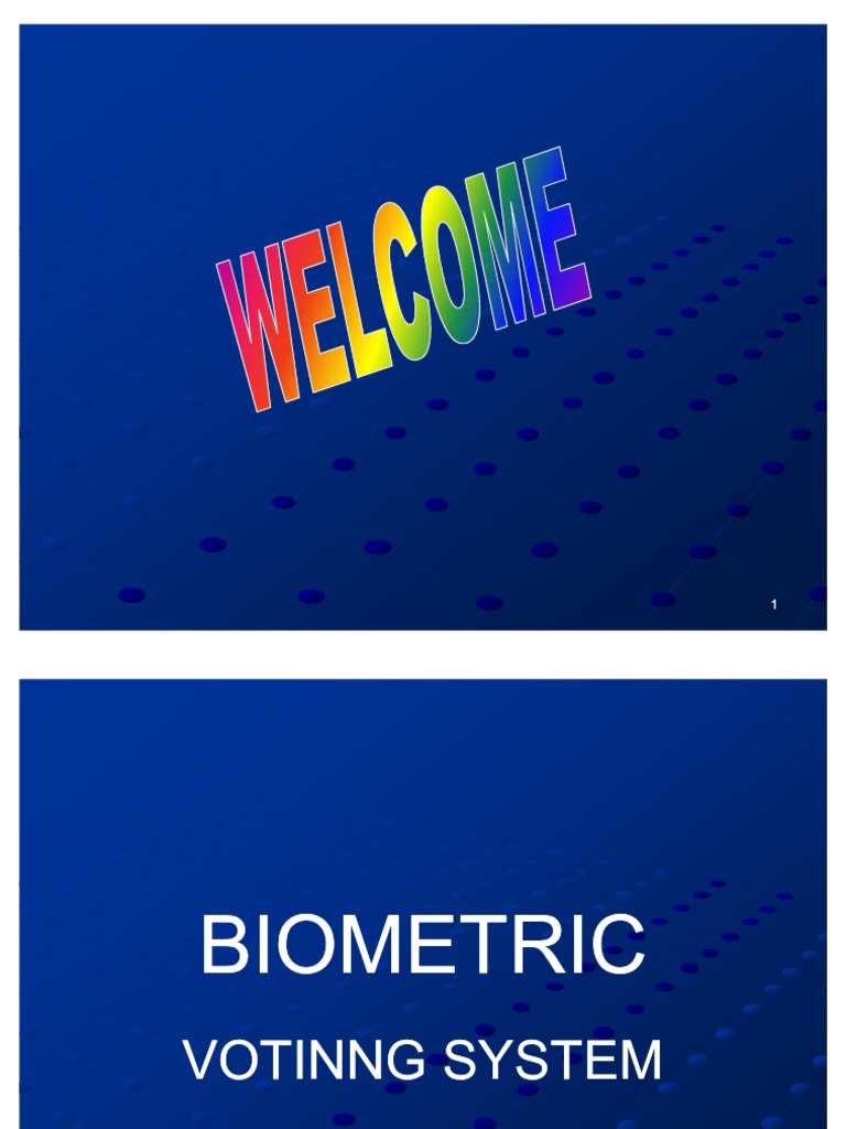 On Biometric Voting Machine | PDF | Fingerprint | Biometrics