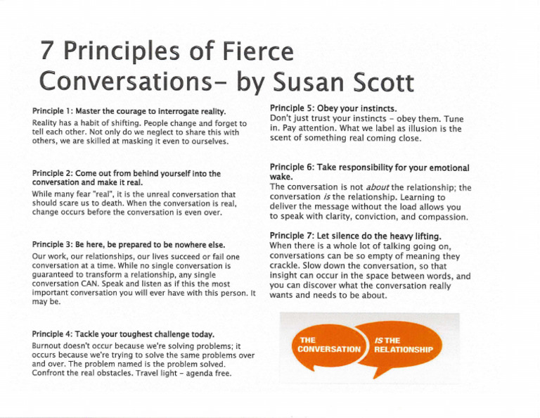 7 Principles of Fierce Conversations | PDF