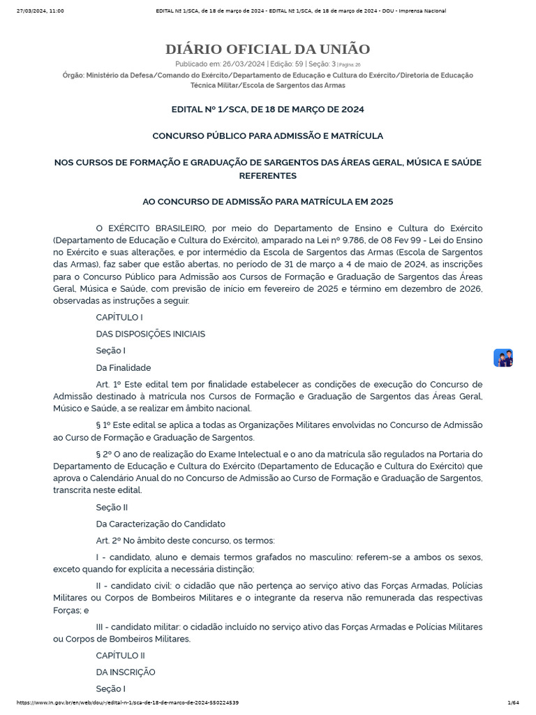 Edital Esa 2025 | PDF