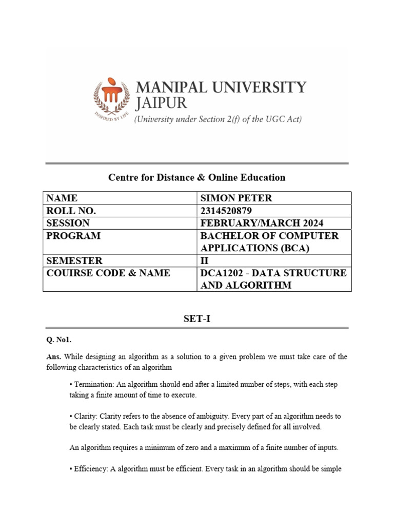 Dca 1202 Data Structure & Algorithm | PDF | Queue (Abstract Data Type) | Pointer (Computer ...