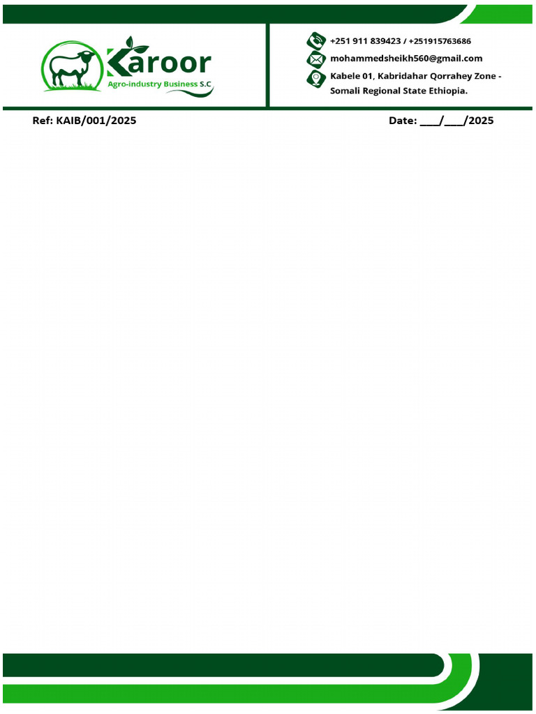 Letterhead Agro-Industry Business | PDF