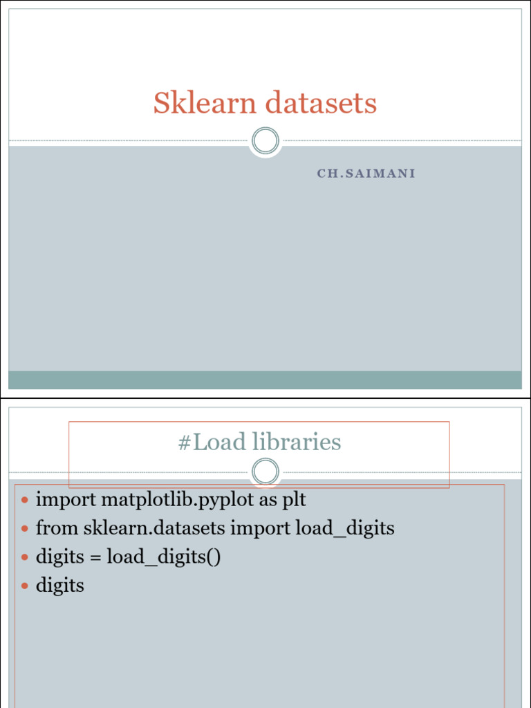 Sklearn digits.dataset(1) | PDF