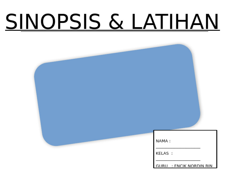 Cover Sinopsis SBE | PDF