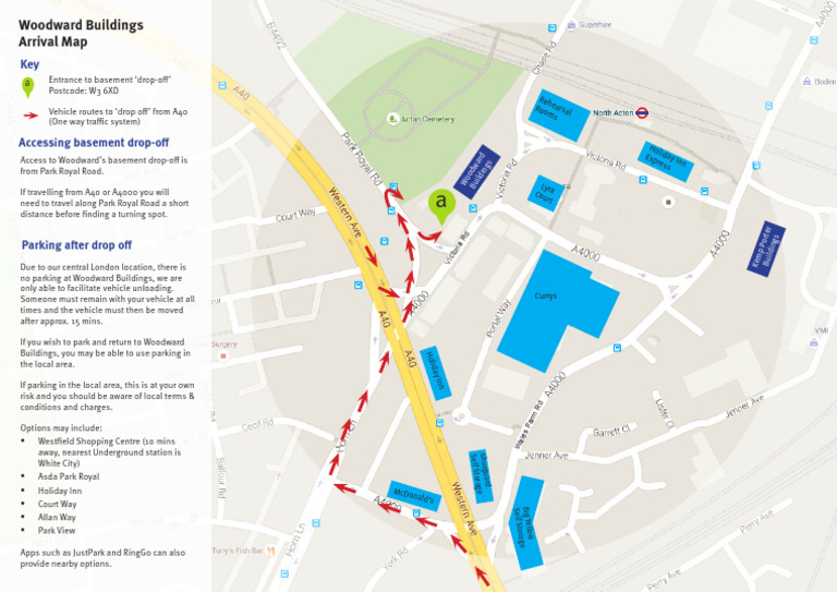 Woodward Buildings Arrival Map | PDF