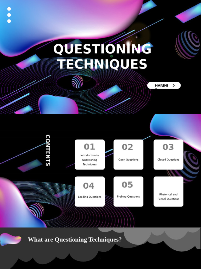 Questioning Techniques Final | PDF | Rhetoric | Thought