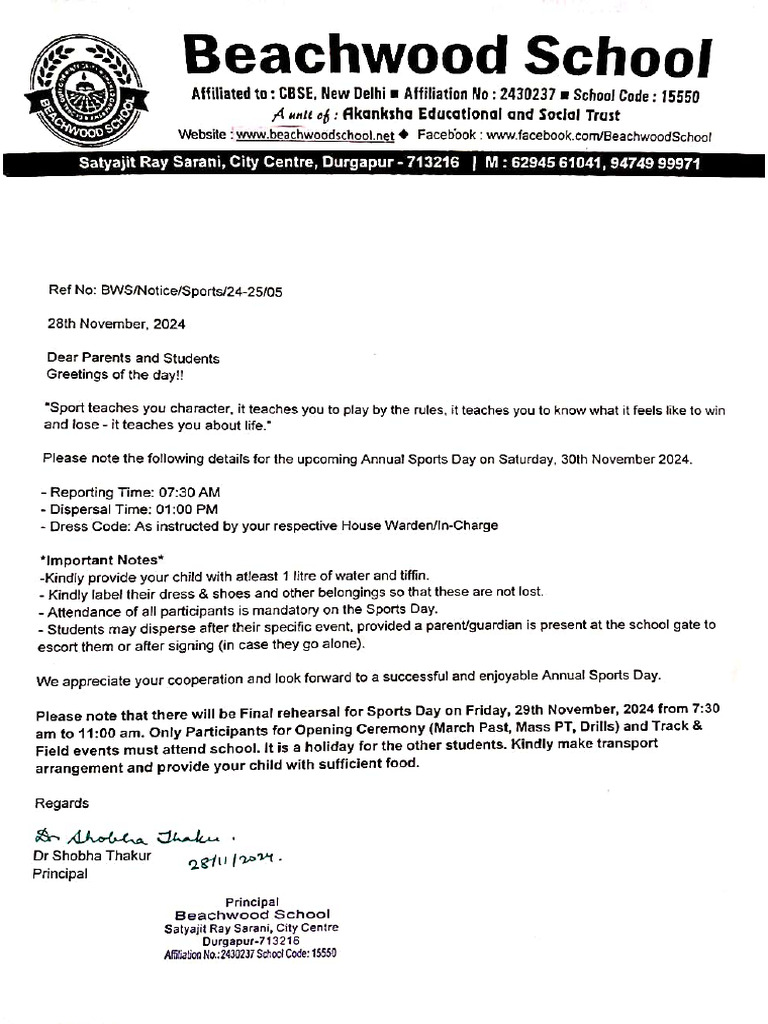 Notice for Sports Day_241128_164159 | PDF