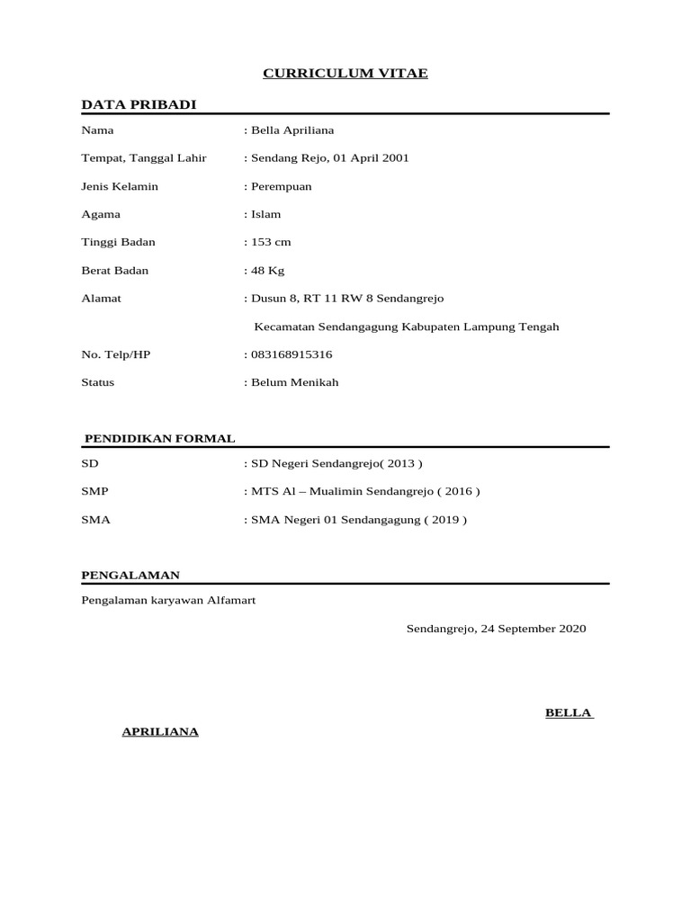CURRICULUM VITAE Bella | PDF