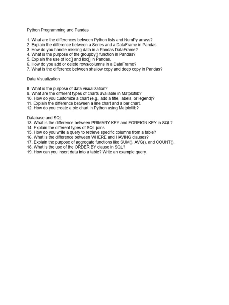 Viva Questions | PDF