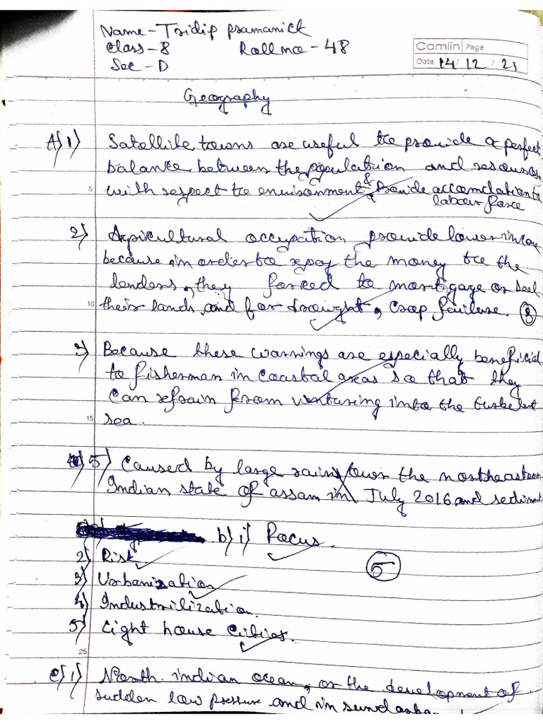 Tridip Pramanick Class 8 Sec D Roll 48 | PDF