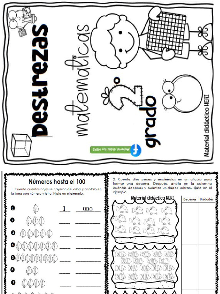 DESTREZAS MATEMÁTICAS SEGUNDO GRADO 2 HOJAS | PDF