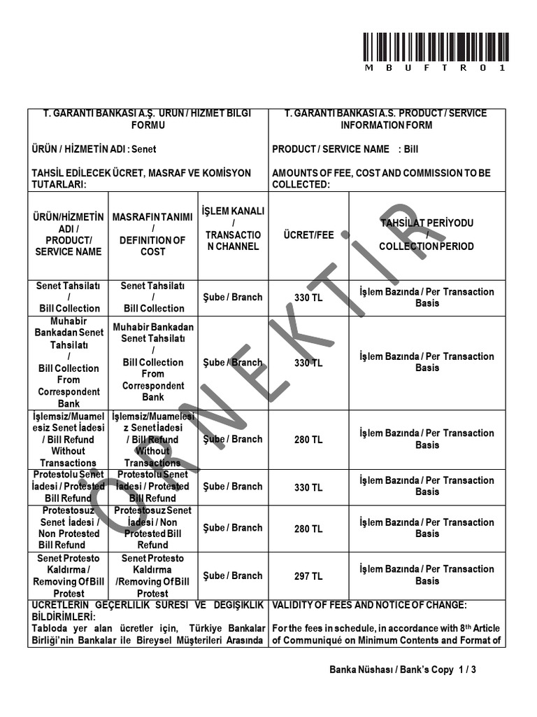 Product Service Information Form | PDF