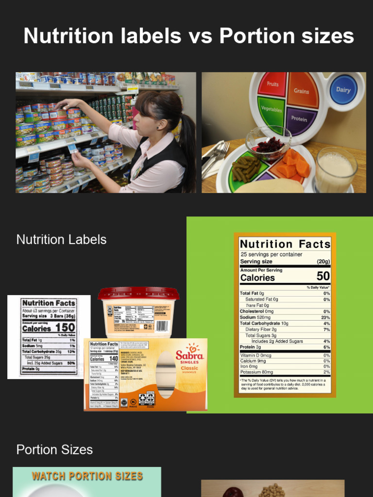 Nutrition Labels Vs Portion Sizes | PDF