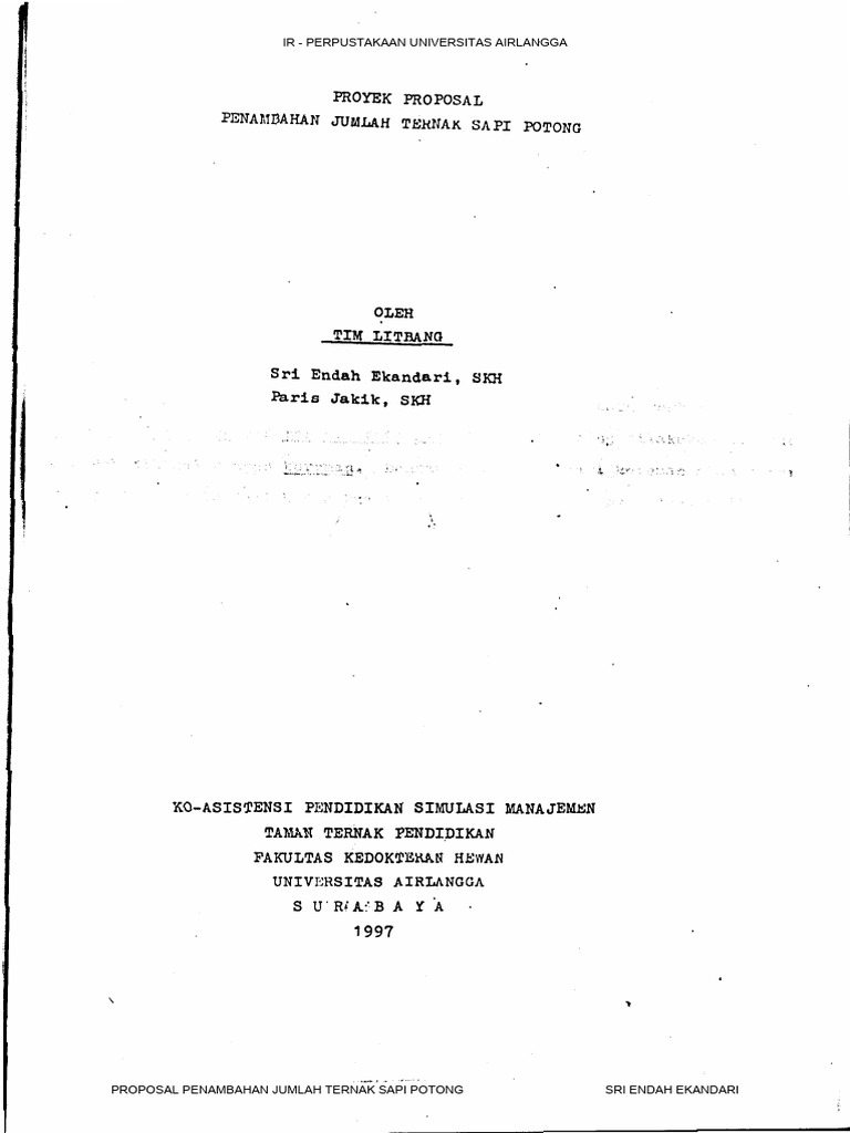 Proposal Penambahan Jumlah Ternak Sapi Potong | PDF