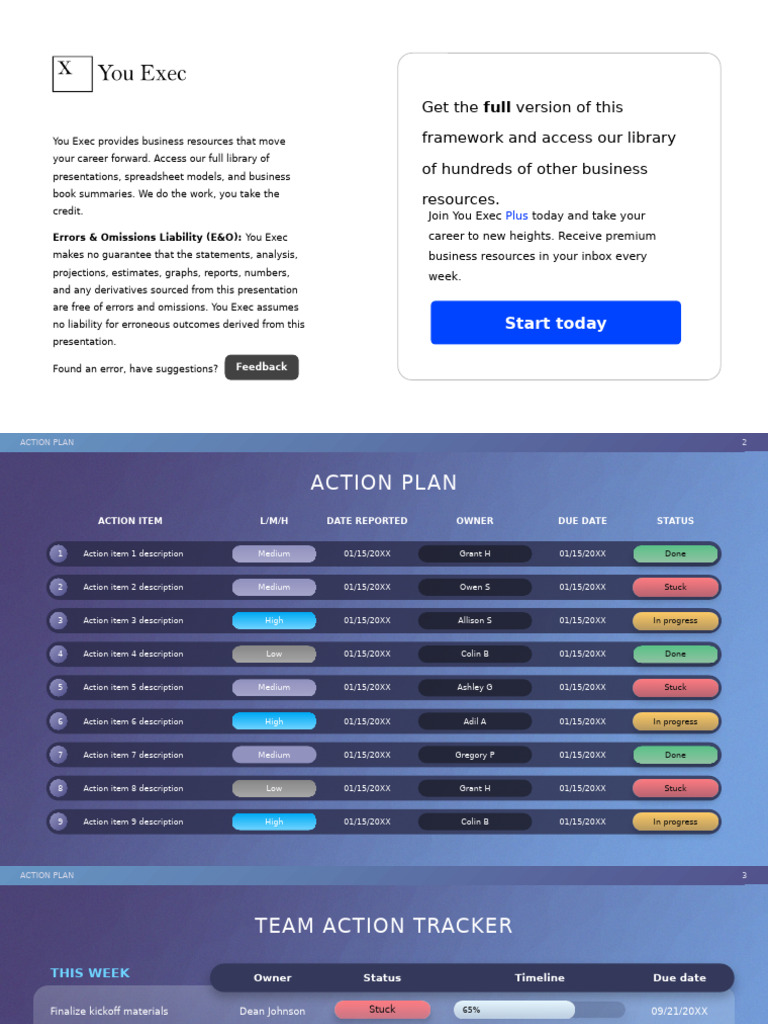 You Exec - Action Plan Part 2 Free | PDF | Business