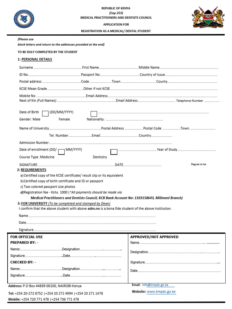 KMPDC Registration Form | PDF