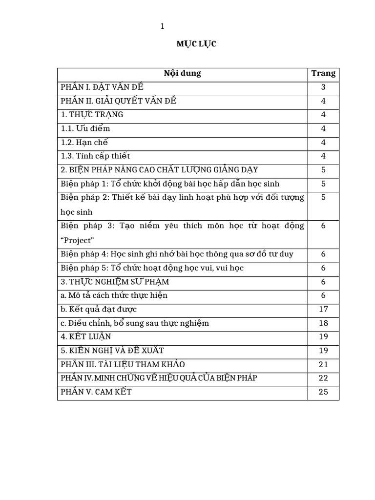 Báo Cáo Gi I Pháp Nâng Cao CL Môn Ta - THCS Đ I Phúc | PDF