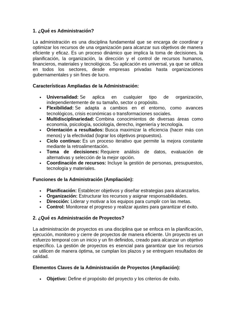 Admon. Informacion Extra | PDF | Gestión de proyectos | Inteligencia artificial