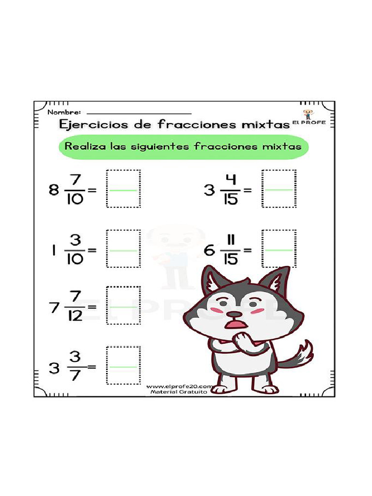 Fracciones mixtas | PDF