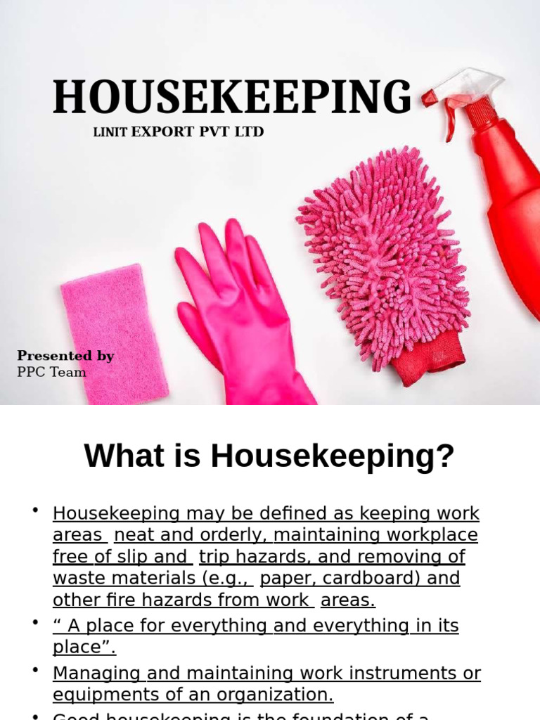 Importance of Housekeeping & 5S Principles | PDF | Housekeeping | Hazards
