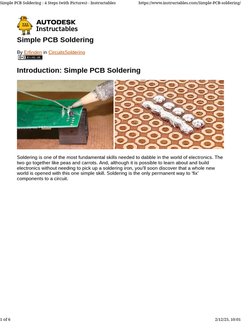 Simple PCB Soldering in 4 Steps | PDF | Soldering | Printed Circuit Board