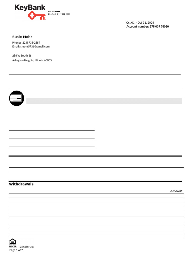 Monthly Account Statement Summary | PDF | Banking | Payments