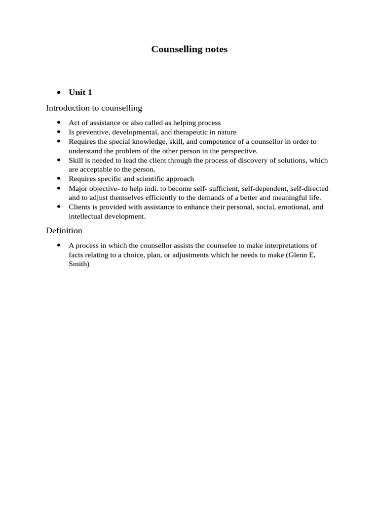 Introduction to Counselling Techniques | PDF