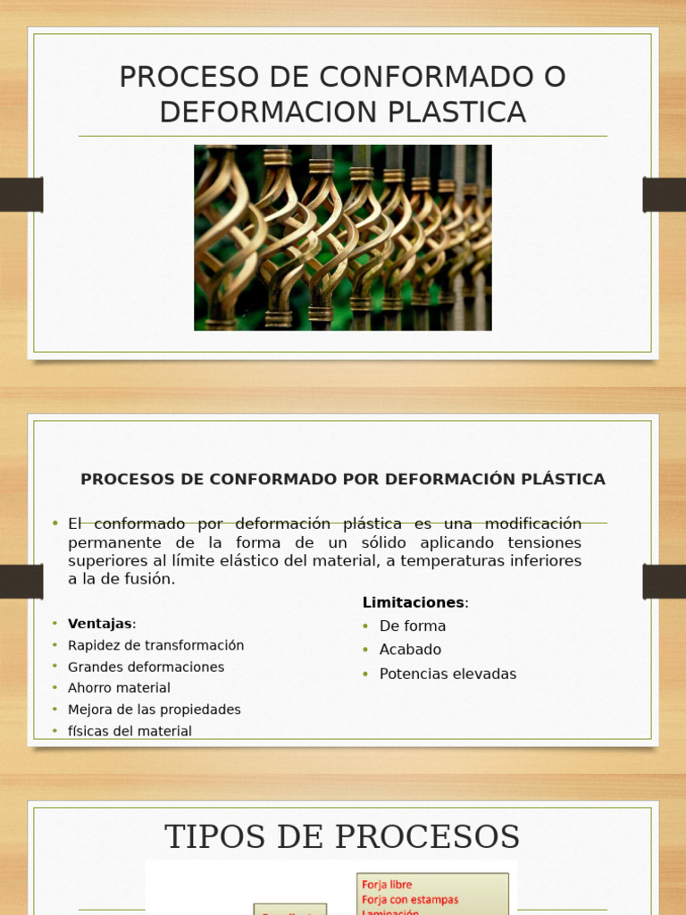 Conformado | PDF | Forjar | Laminado (metalmecánica)