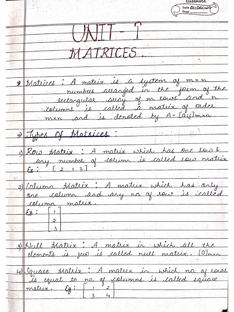 Unit 1 (1) Math Notes | PDF