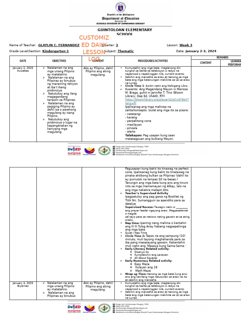 CDDL Week 3 Q3 | PDF