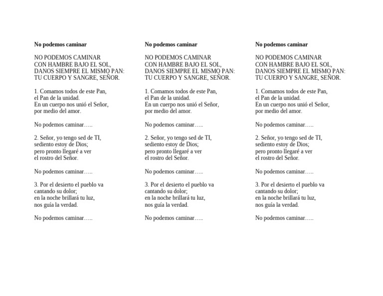 No Podemos Caminar | PDF
