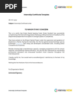 Internship Completion Certificate Template | PDF