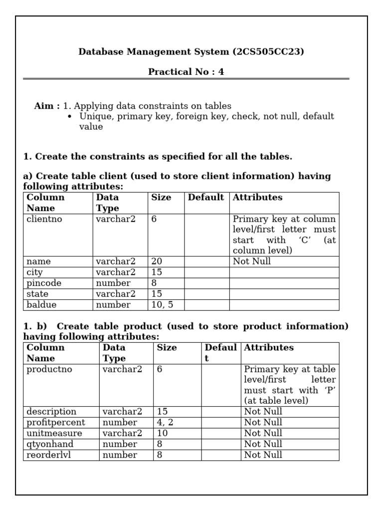 Practical-4 (6) | PDF | Table (Database) | Data Management Software Practical-4 (6) | PDF | Table (Database) | Data Management Software