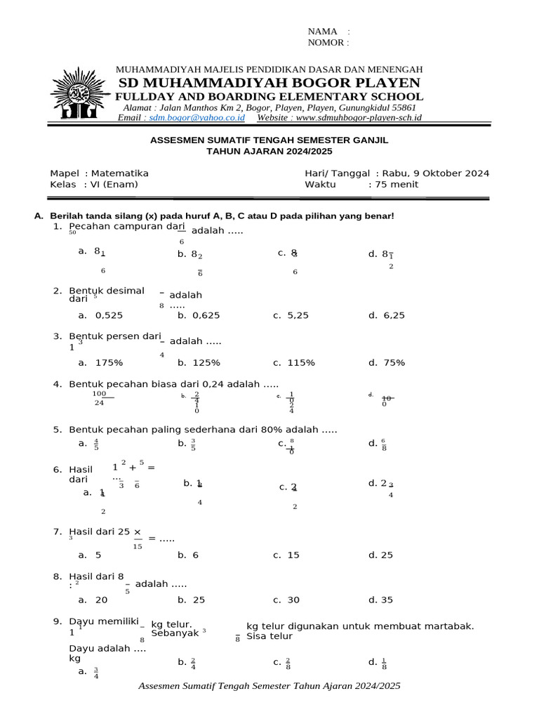Asts Matematika 2024 | PDF