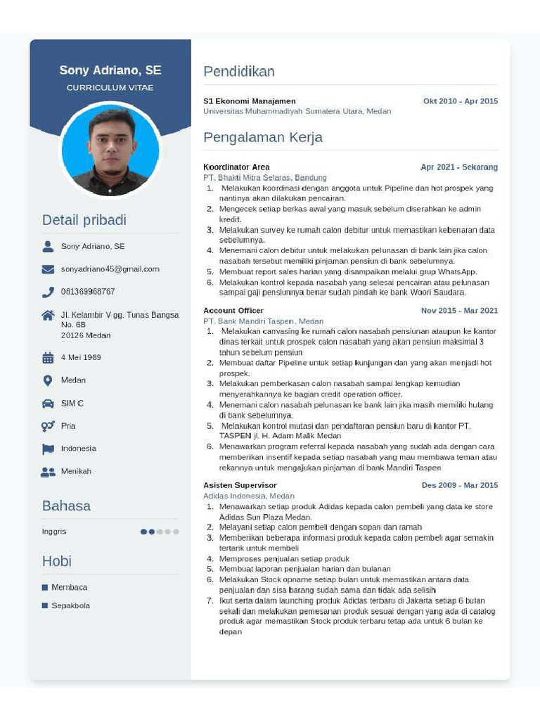 Sony Adriano (Medan) | PDF