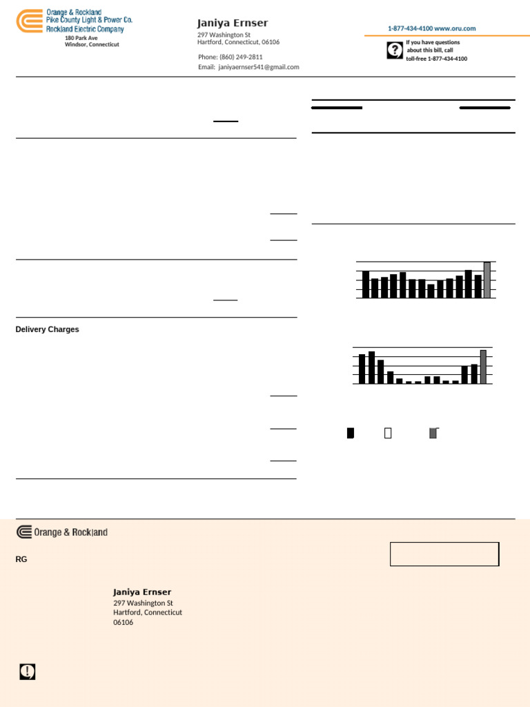 Janiya Ernser's Energy Billing Summary | PDF | Electric Power | Power ...