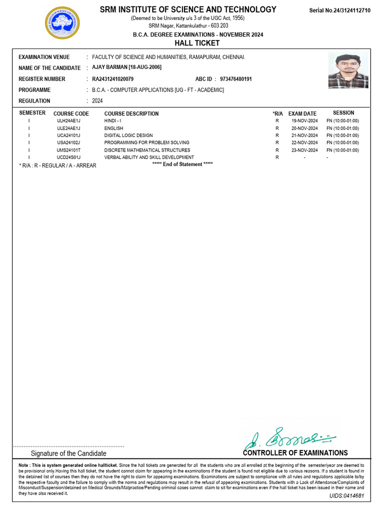 StudentHallticketinner JSP | PDF | Books