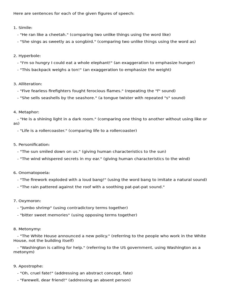 Answers-Figurative Languages | PDF