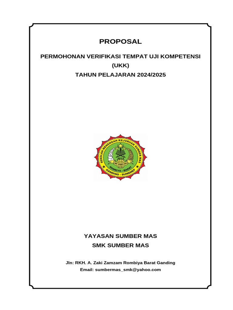 Proposal Verifikasi Ukk 2024 | PDF