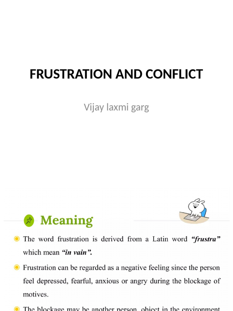 Understanding Frustration and Conflict | PDF