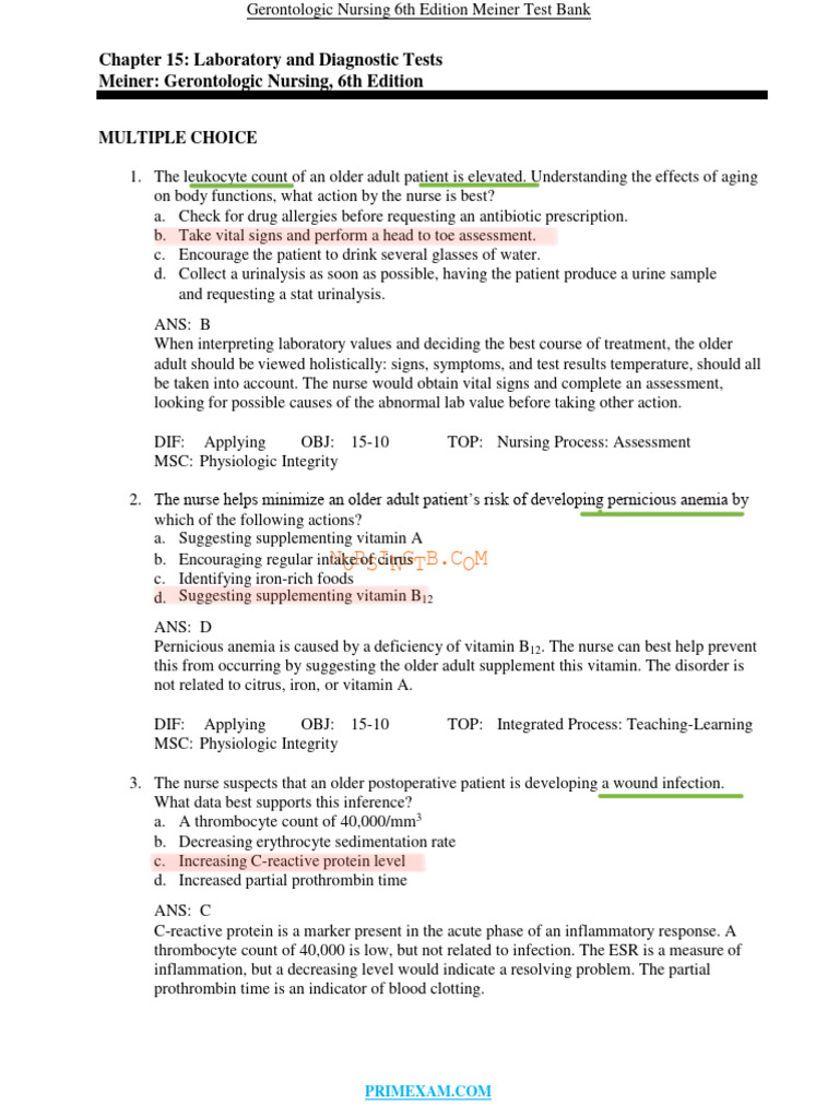 Final Term Geria Chapter 15 19 | PDF | Hypertension | Low Density Lipoprotein