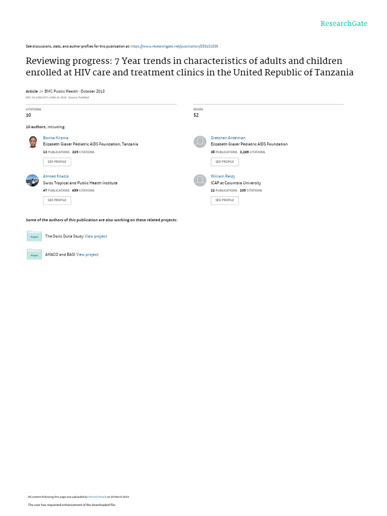 Reviewing Progress & Years Care and Treatment | PDF | Health Sciences ...
