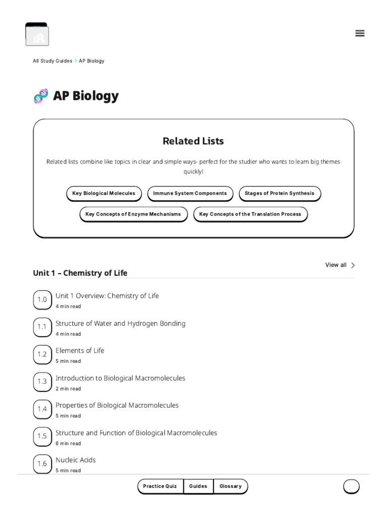 AP Biology - Notes and Study Guides | PDF | Biology | Cell (Biology)