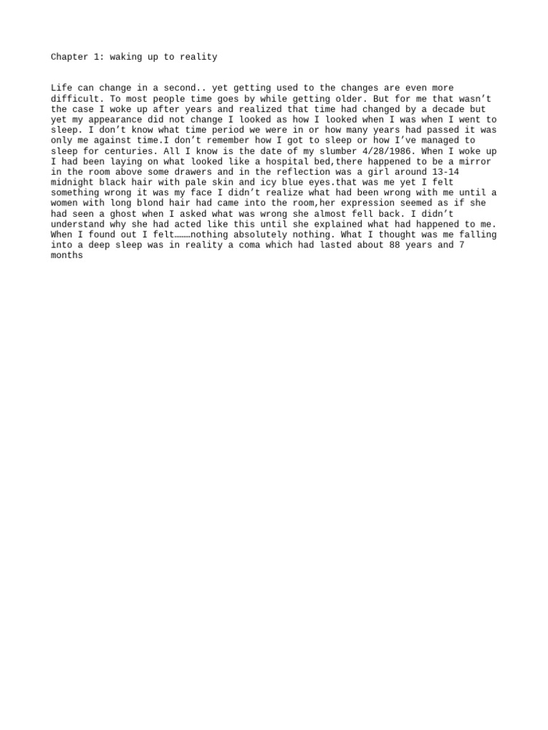 Waking After 88-Year Coma | PDF