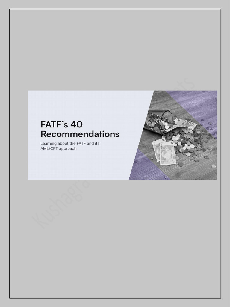 Fatf 40 Recommendations-1 | PDF | Regulatory Compliance | Terrorism ...