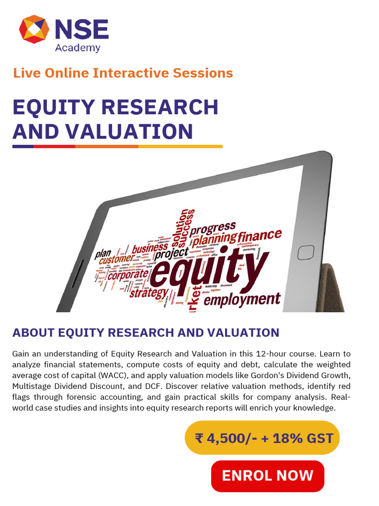 Equity Research and Valuation | PDF | Valuation (Finance) | Discounted Cash Flow