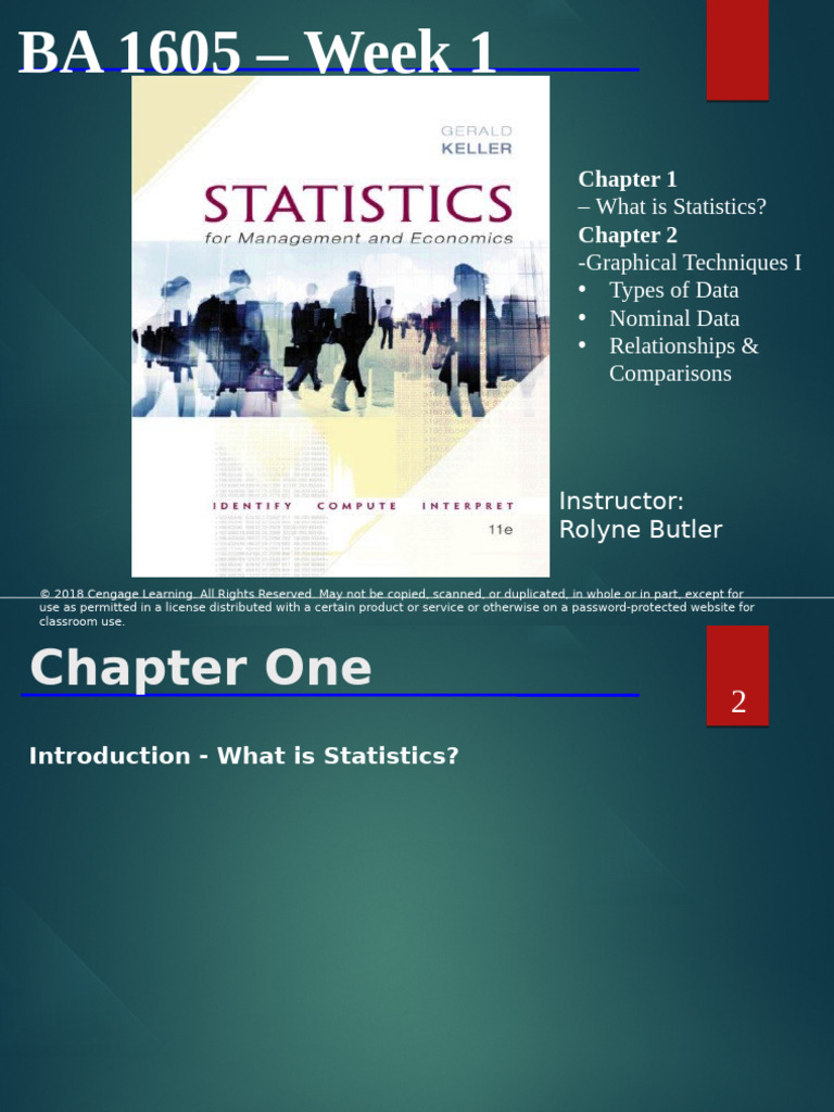 2025 Winter Term BA 1605 Week 1 Class Template Ch1 - 2 | PDF | Statistics | Statistical Inference